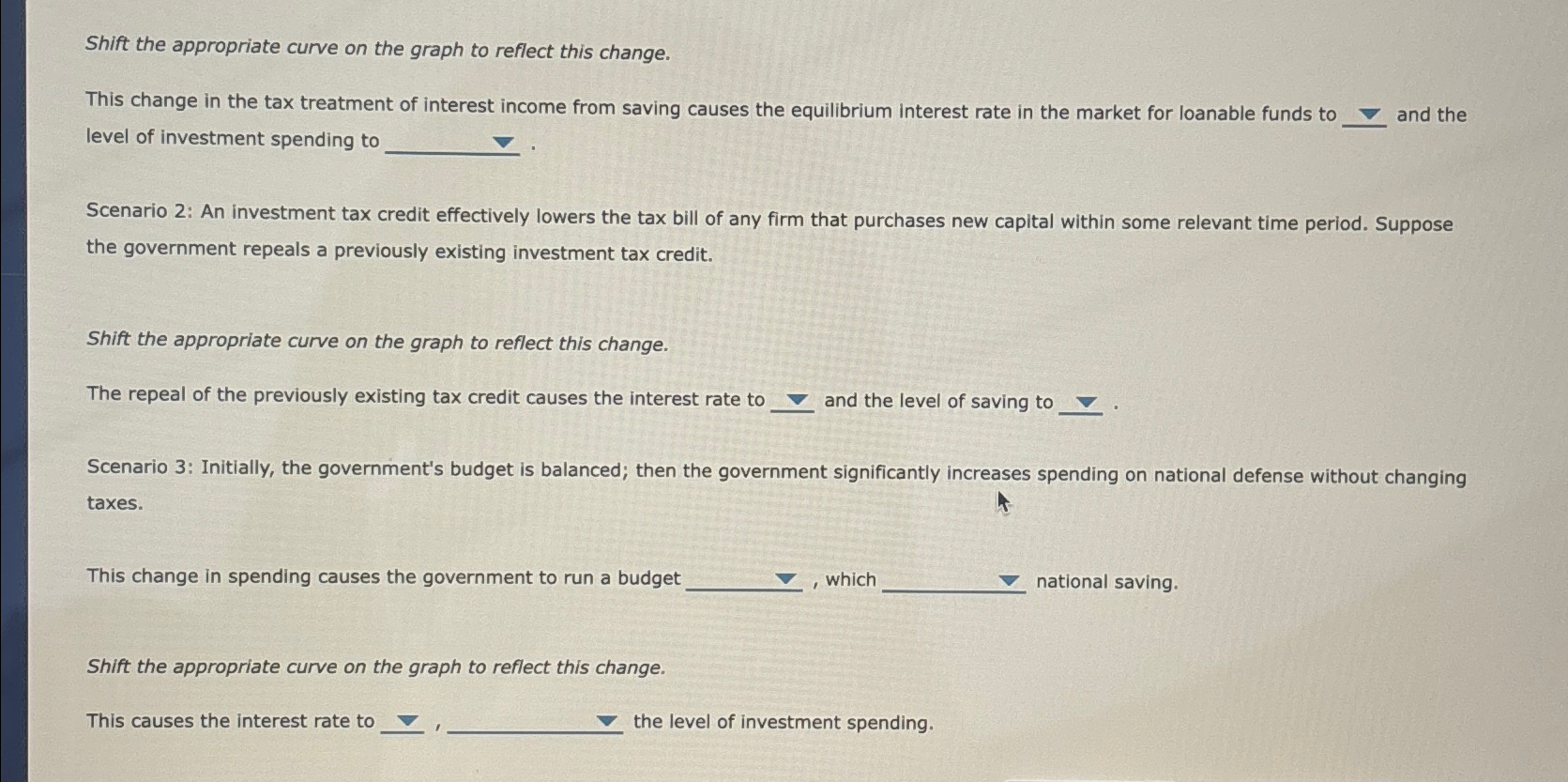 Solved Shift the appropriate curve on the graph to reflect | Chegg.com