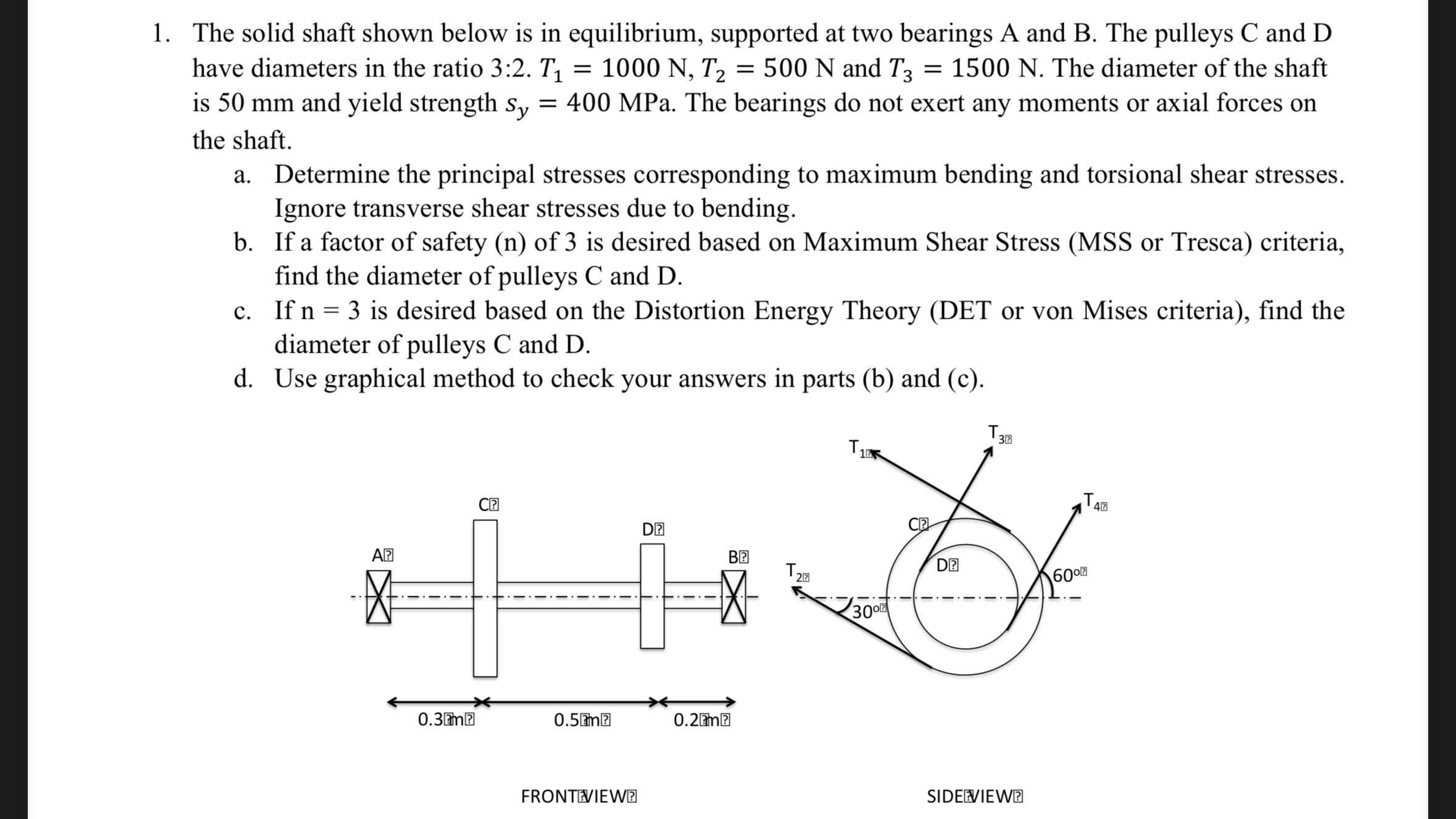 The solid shaft shown below is in equilibrium, | Chegg.com