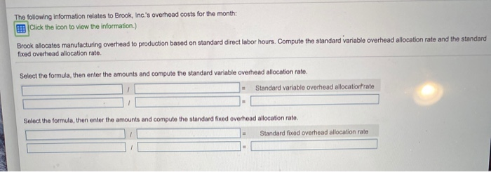 Solved - X 1 Data Table Static budget variable overhead $ | Chegg.com