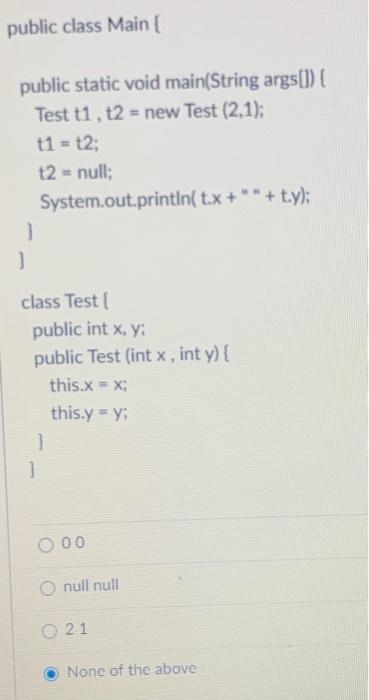 Solved public class Main { public static void main(String | Chegg.com