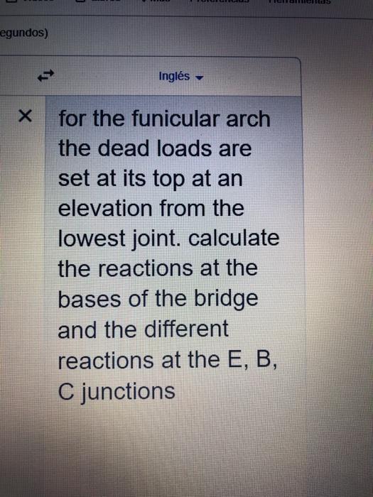 Solved Para el arco funicular las cargas muertas se | Chegg.com
