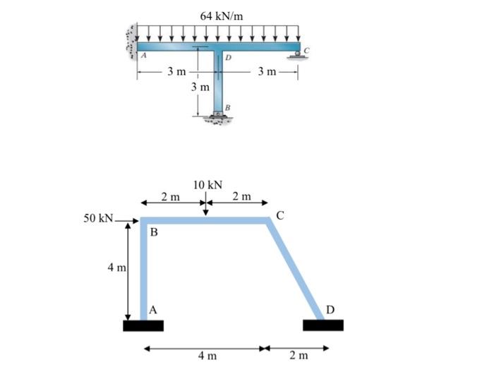 Solved Analyze the two structural members below and draw | Chegg.com