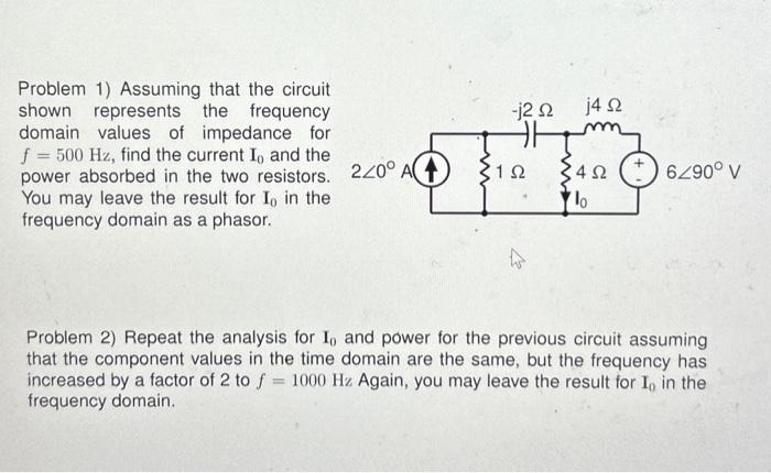 Problem 1) Assuming that the circuit shown represents | Chegg.com