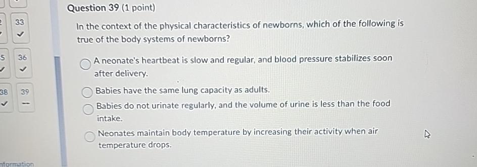 Solved Question 39 (1 ﻿point)In the context of the physical | Chegg.com