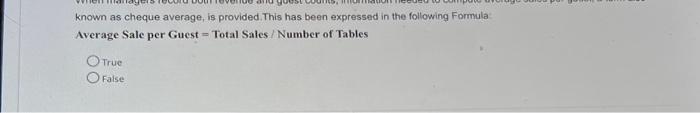 known as cheque average, is provided. This has been | Chegg.com