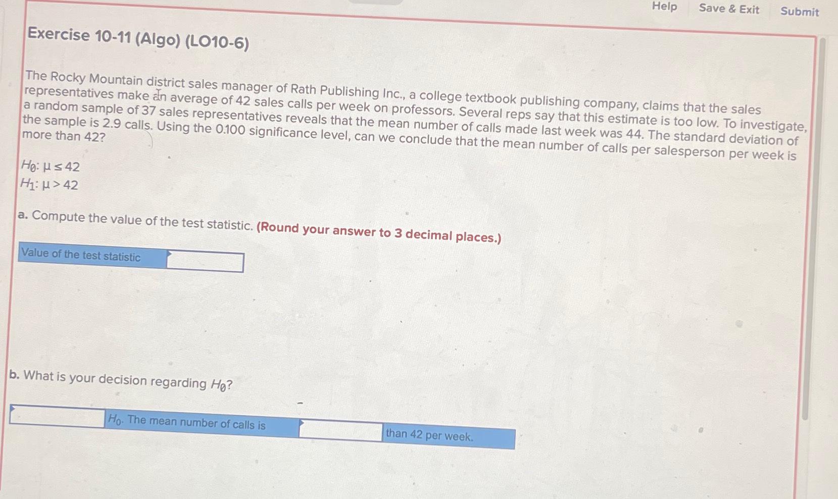 Solved HelpSave & ExitSubmitExercise | Chegg.com