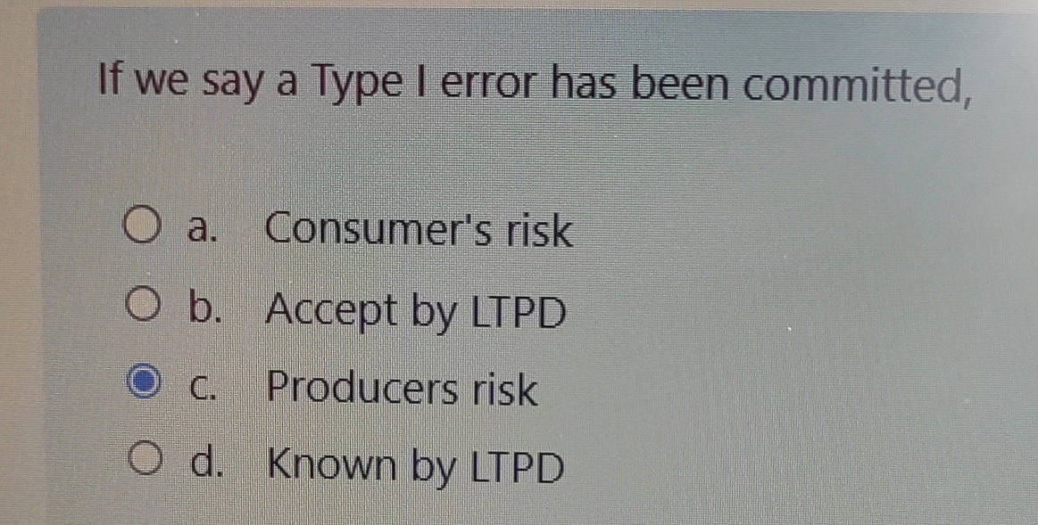 Solved If we say a Type I error has been committed,a. | Chegg.com