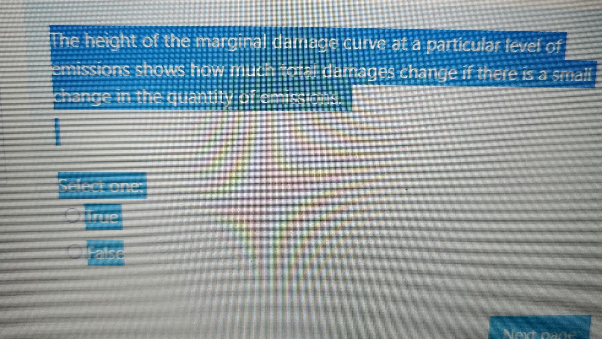 Solved The height of the marginal damage curve at a | Chegg.com