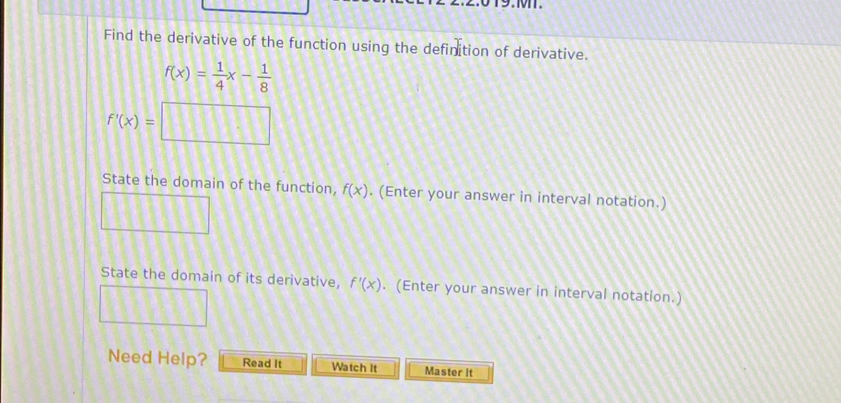 Solved Find the derivative of the function using the | Chegg.com