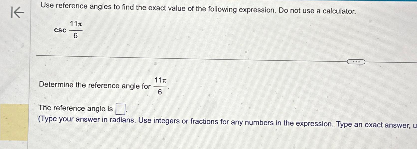 Solved Use reference angles to find the exact value of the | Chegg.com