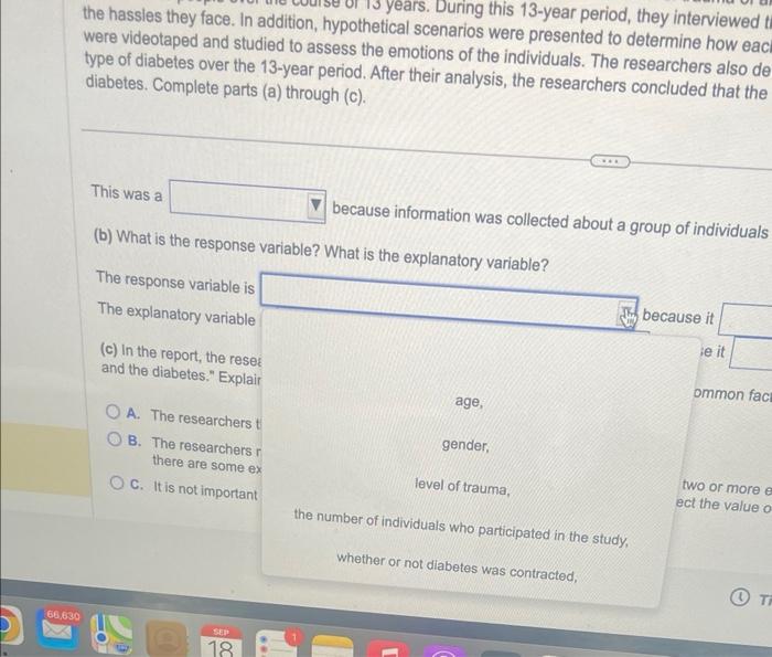 Solved Researchers wanted to determine if there was an | Chegg.com