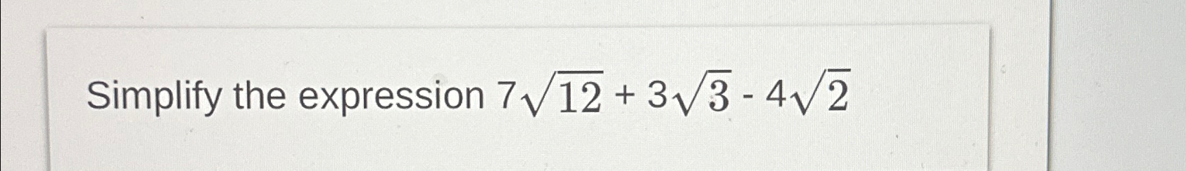 Solved Simplify the expression 7122+332-422 | Chegg.com