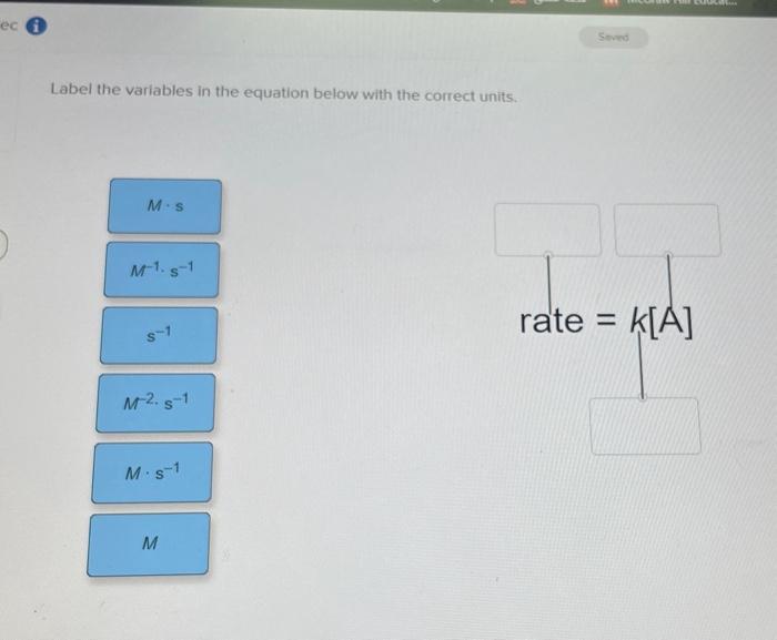Solved Label the variables in the equation below with the | Chegg.com