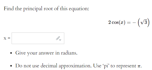 Solved Find the principal root of this | Chegg.com