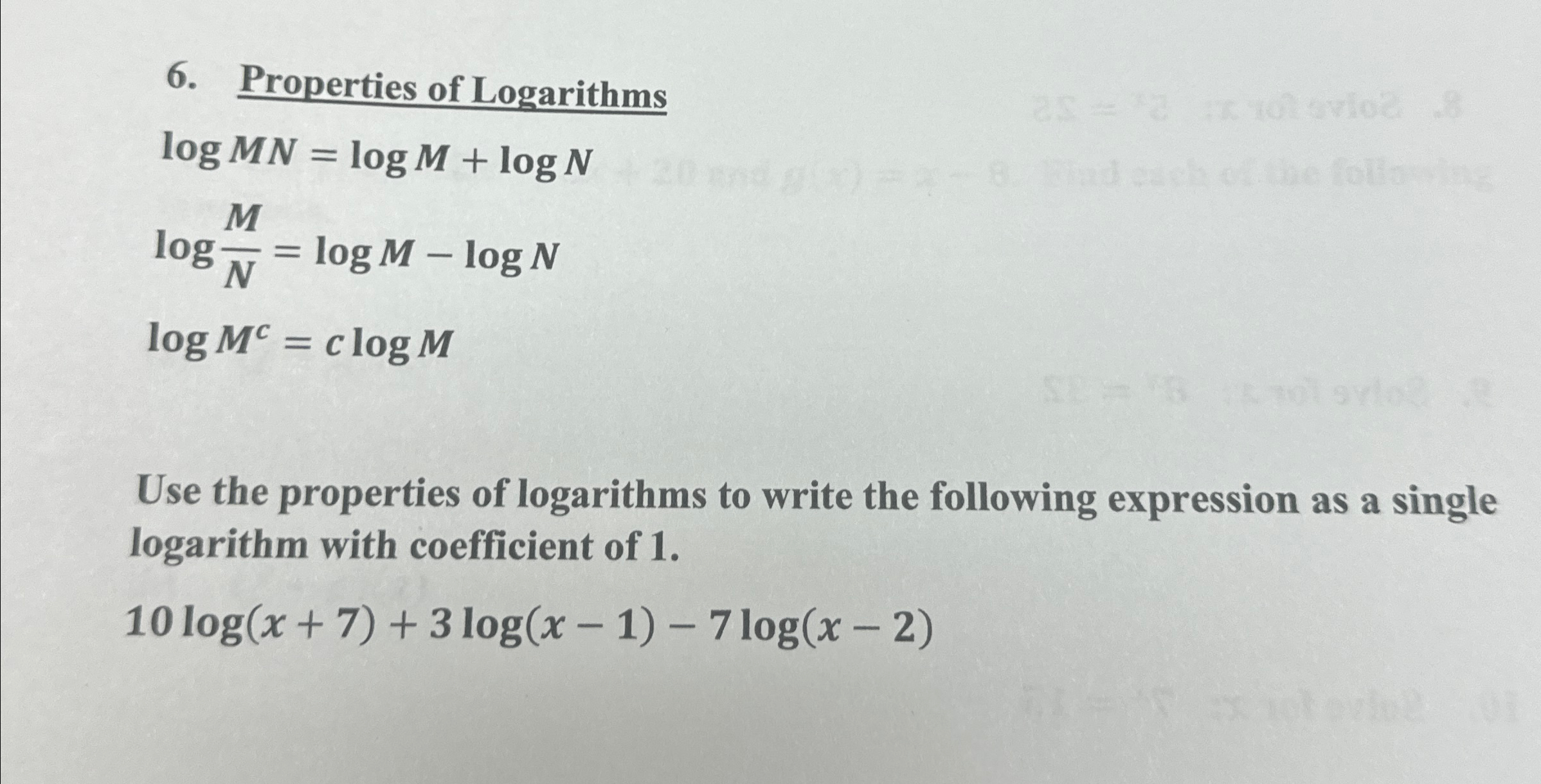 Solved Properties of | Chegg.com