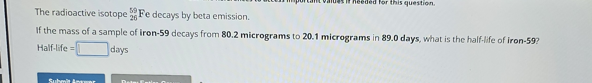 Solved The radiosctive soctoce ?2429 ﻿Fe decays by beta | Chegg.com