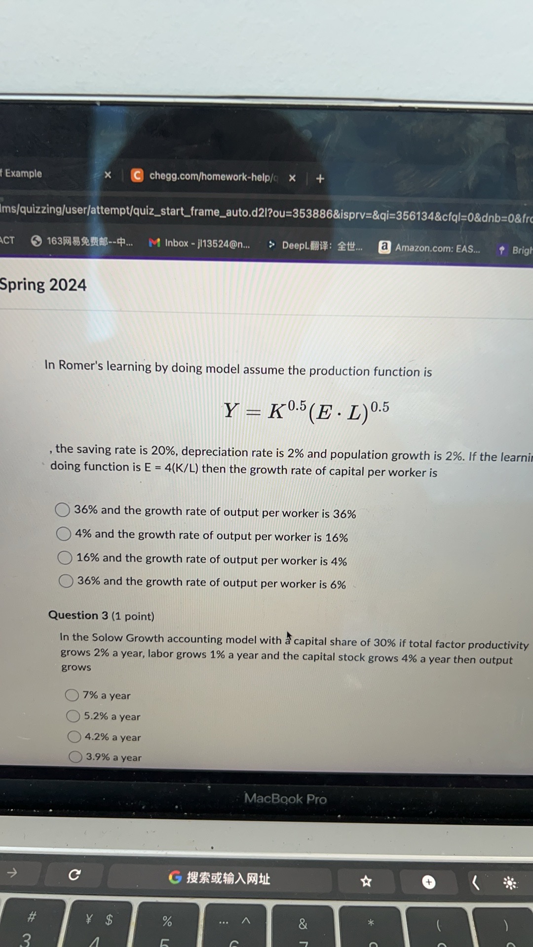 Solved In Romer's learning by doing model assume the | Chegg.com