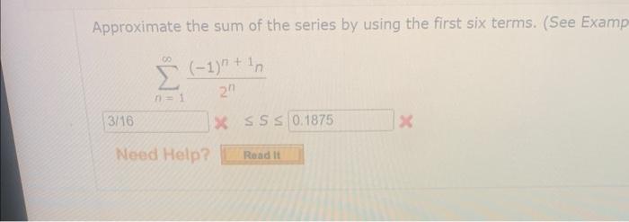 Solved Approximate the sum of the series by using the first | Chegg.com