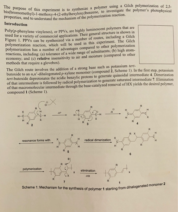 Solved The purpose of this experiment is to synthesize a | Chegg.com