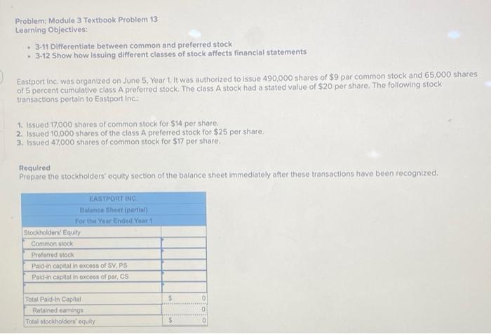 Solved Problem: Module 3 Textbook Problem 13 Learning | Chegg.com