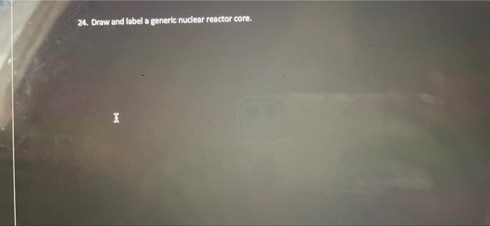 Solved 24. Draw and label a generic nuclear reactor core. I | Chegg.com