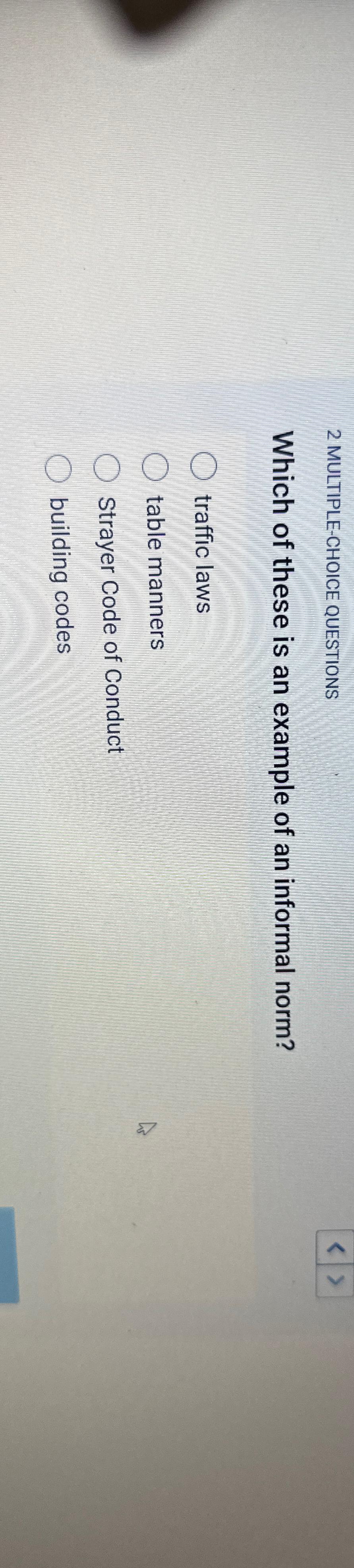 Solved 2 ﻿MULTIPLE-CHOICE QUESTIONSWhich of these is an | Chegg.com