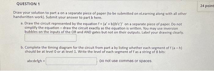 Solved Draw your solution to part a on a separate piece of | Chegg.com