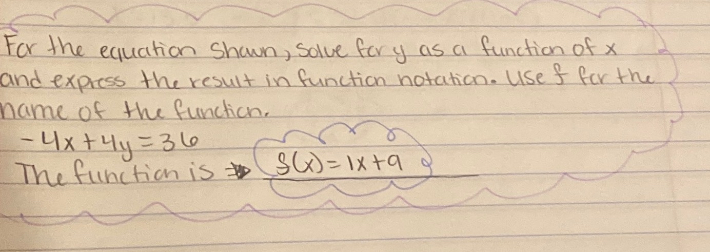 Solved For the equation shown, solve for y ﻿as a function of | Chegg.com