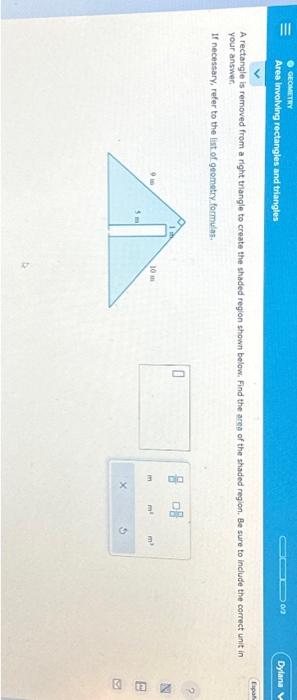 Solved = GEOMETRY Area involving rectangles and triangles A | Chegg.com