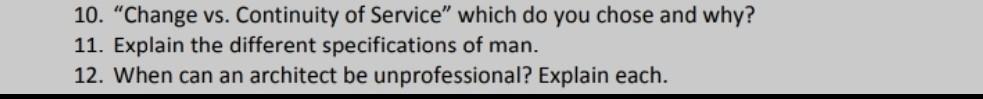 Solved 10. "Change vs. Continuity of Service" which do you | Chegg.com