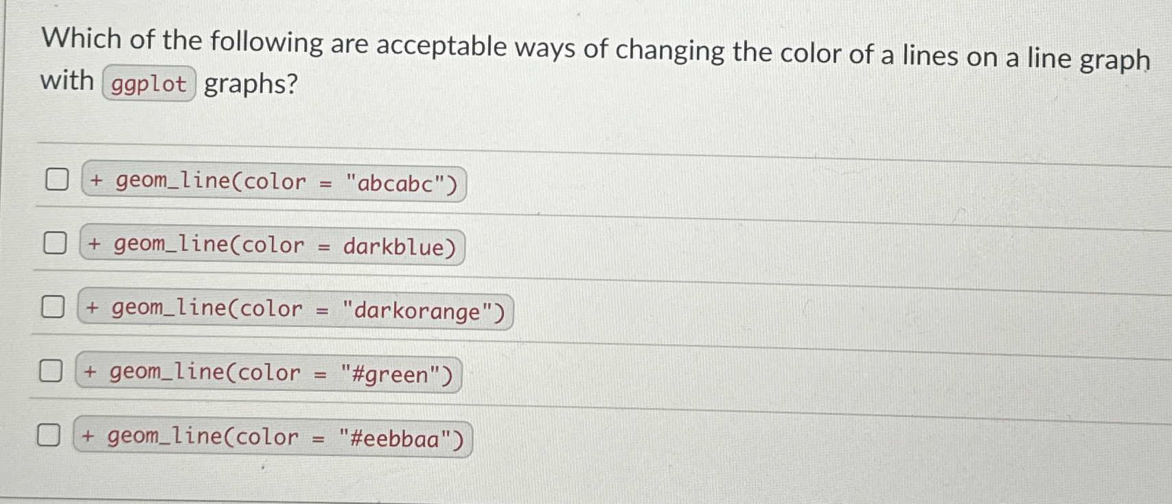 Solved Which of the following are acceptable ways of | Chegg.com