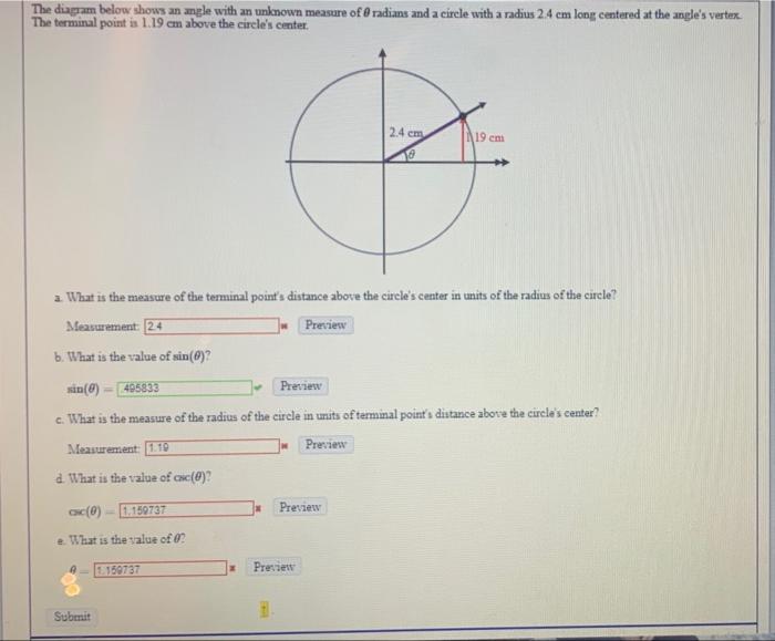 Solved The diagram below shows an angle with an unknown | Chegg.com