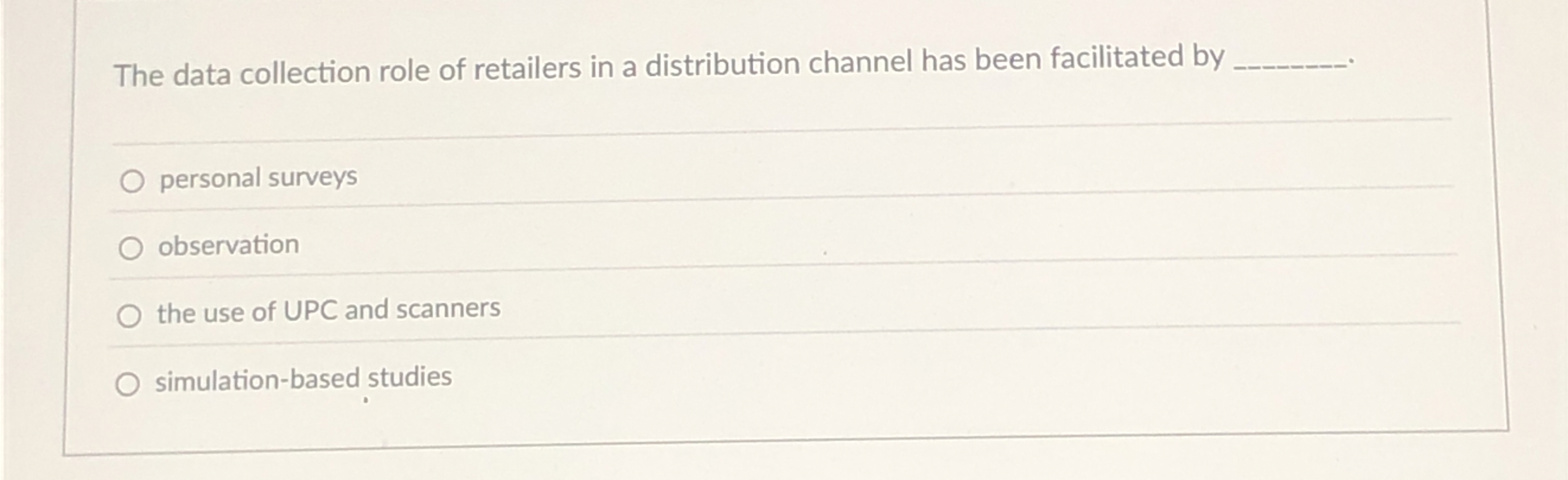 Solved The data collection role of retailers in a | Chegg.com