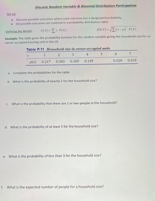 Solved Set UR - Discrete possible outcomes where each | Chegg.com