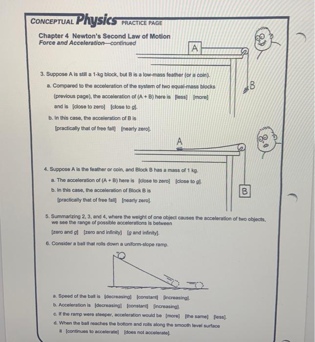 Chapter 4 Newton's Second Law of Motion Force and | Chegg.com