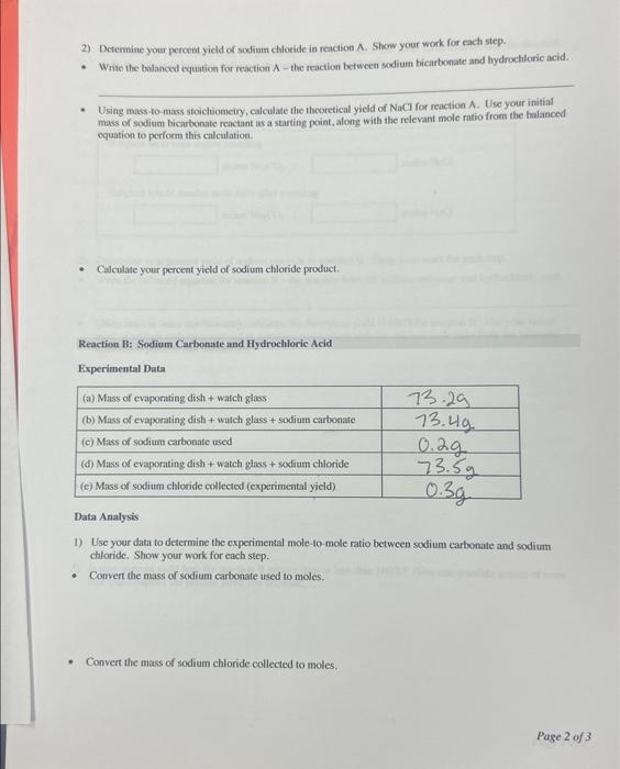 Solved Mole Ratios and Reaction Stoichiometry Reaction A: | Chegg.com