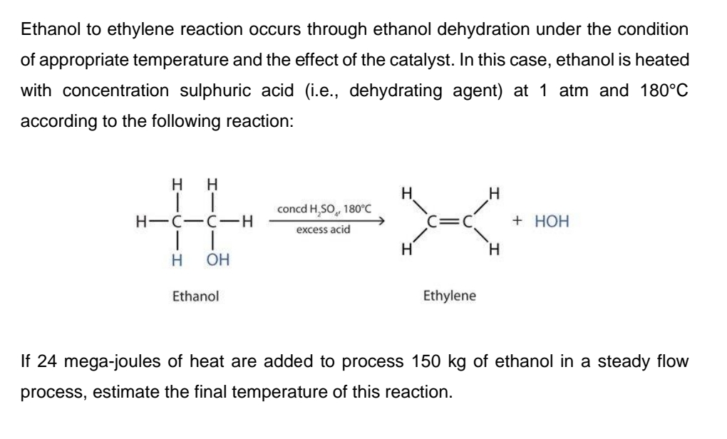 Ethanol to ethylene reaction occurs through ethanol | Chegg.com