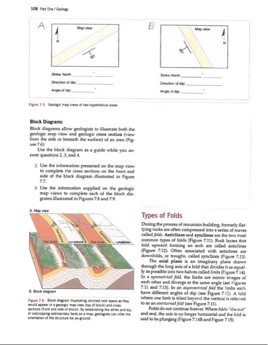 Solved Geologic Maps and Structures Earth is a dynamic | Chegg.com