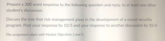 Solved Prepare a 300 word response to the following question | Chegg.com