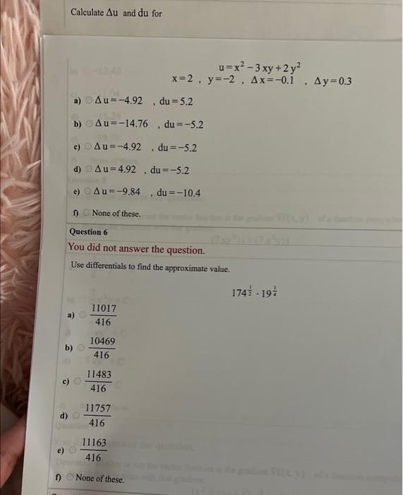 Solved Calculate Δu and du for | Chegg.com