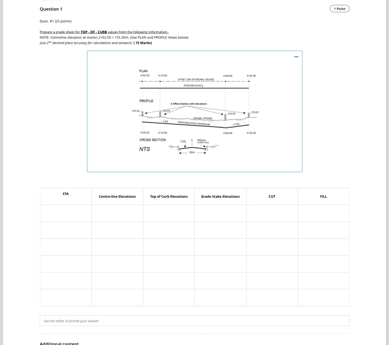 Solved Question 1Ques. #1 (25 ﻿points)Prepare a grade sheet | Chegg.com