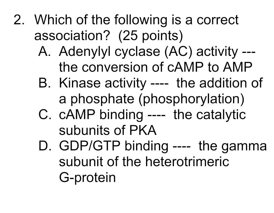 Solved Which of the following is a correct association? (25 | Chegg.com