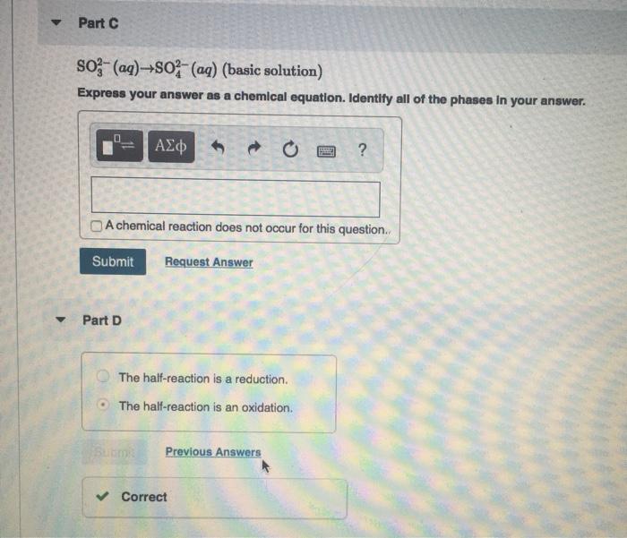 Solved Part A TiO2() Ti2+ (aq) (acidic solution) Express | Chegg.com