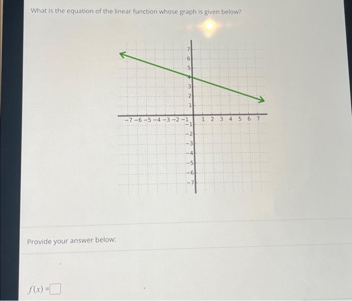 Solved What is the equation of the linear function whose | Chegg.com