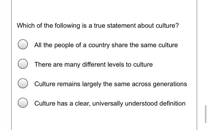 Solved Which of the following is a true statement about | Chegg.com