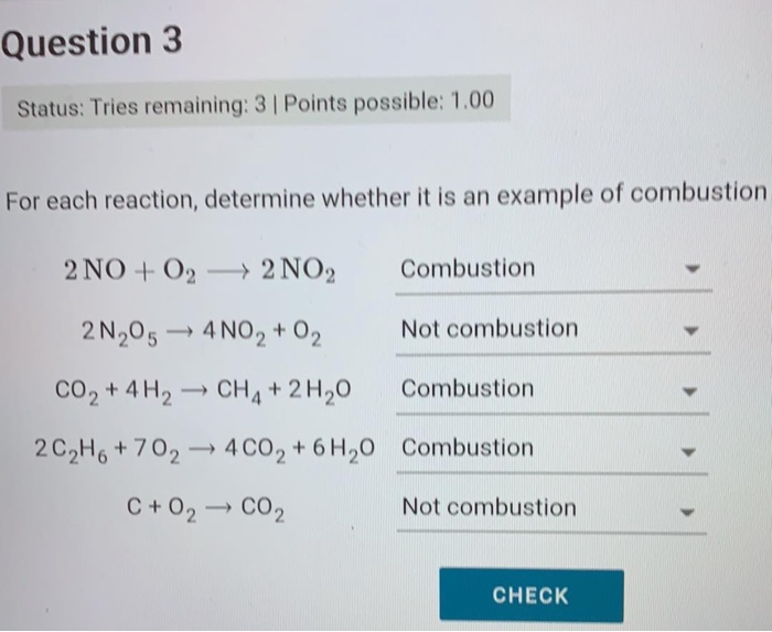 Solved Question 3 Status: Tries remaining: 3 | Points | Chegg.com