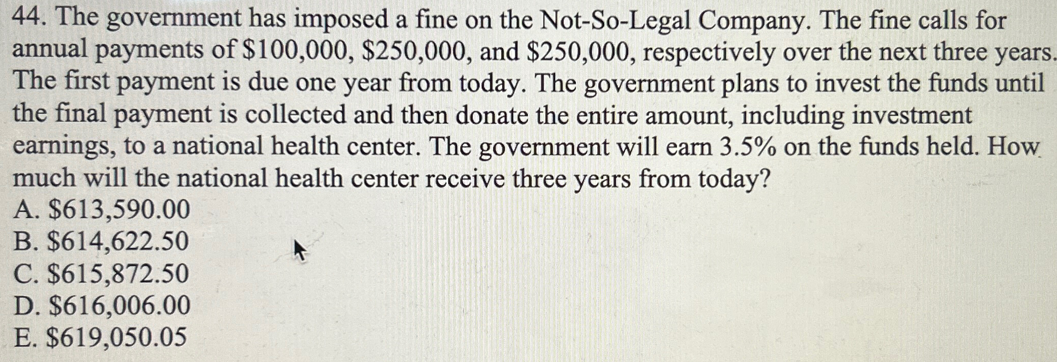 Solved The government has imposed a fine on the Not-So-Legal | Chegg.com