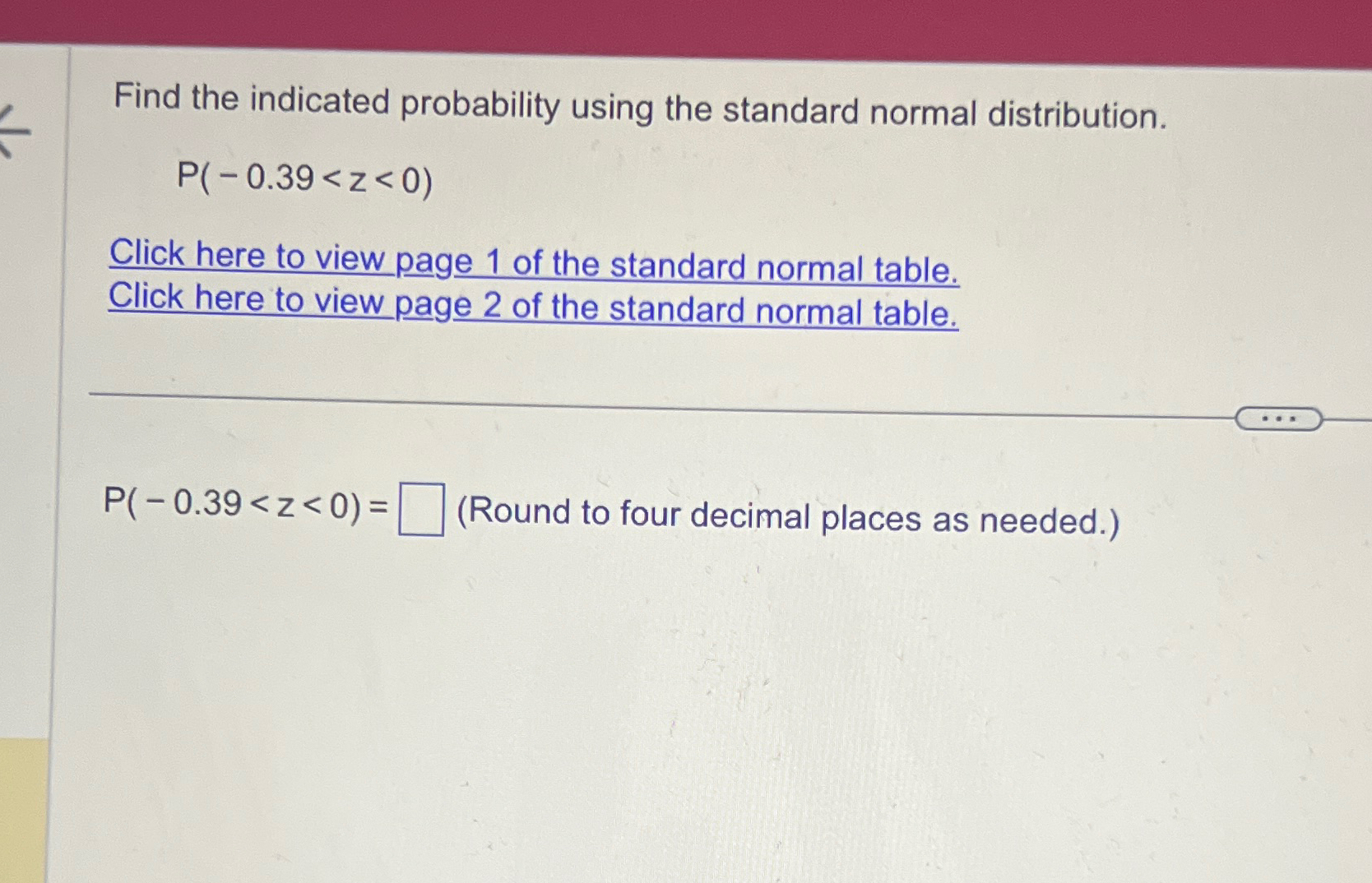 Solved Find the indicated probability using the standard | Chegg.com