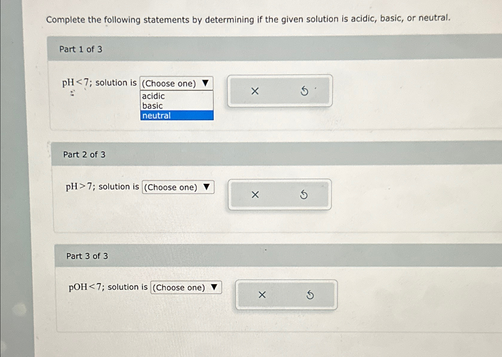 Solved Complete the following statements by determining if | Chegg.com