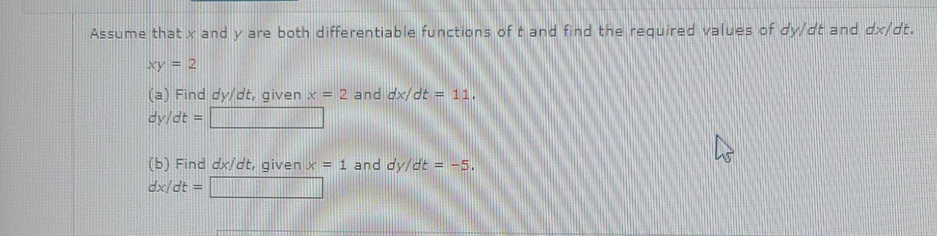 Solved Assume that x and y are both differentiable functions | Chegg.com